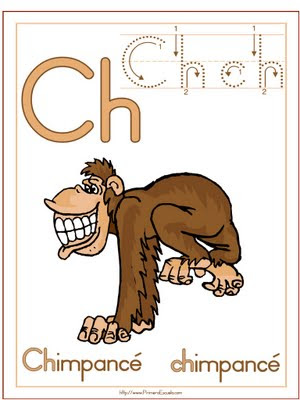 FICHAS DE LECTO-ESCRITURA PARA NIÑOS - LA LETRA CH : FICHAS PARA NIÑOS